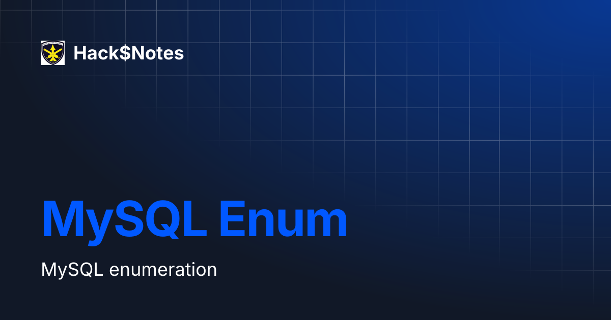 MySQL Enum | Hack$Notes